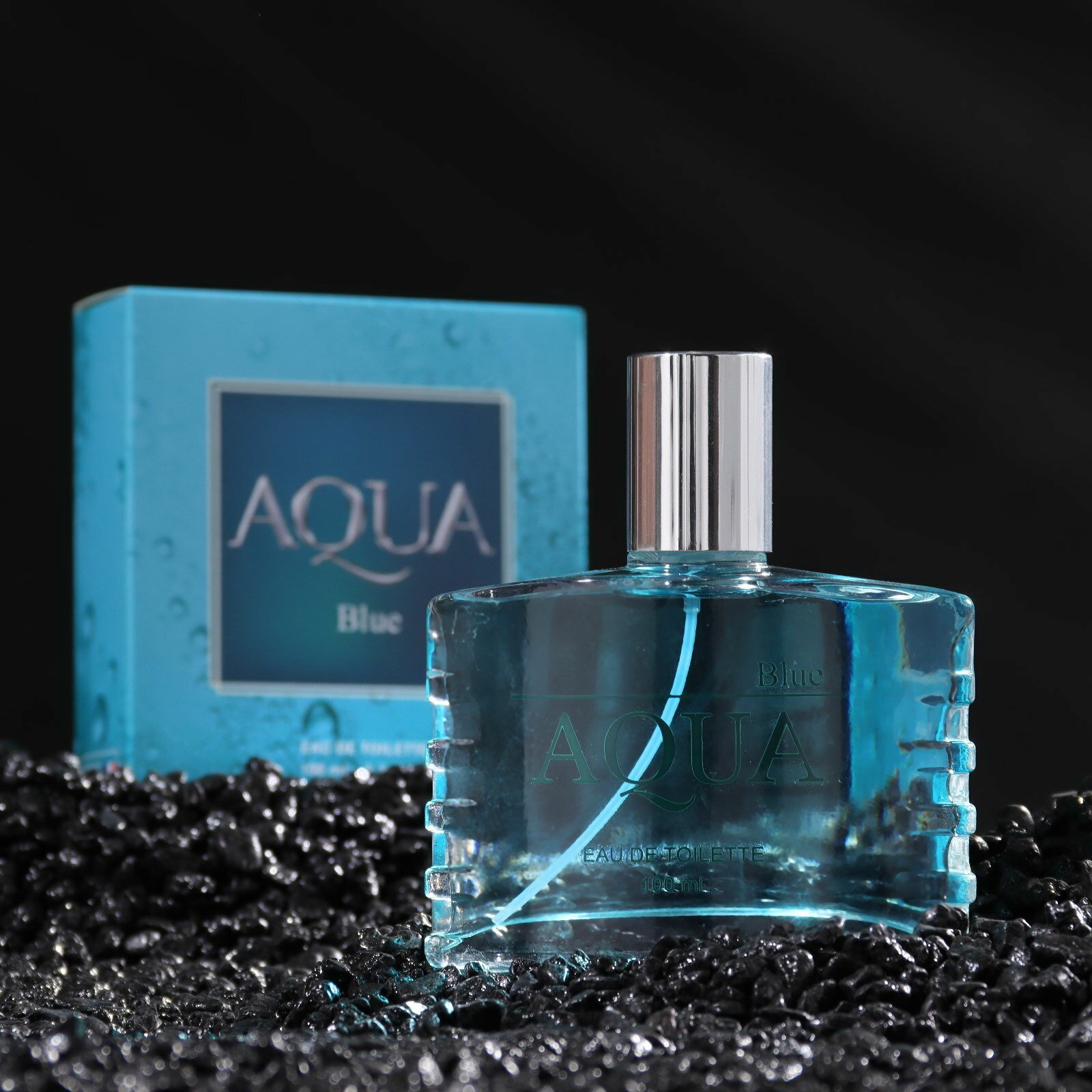 Туалетная вода мужская Aqua Blue, 100 мл, верхние ноты: бергамот