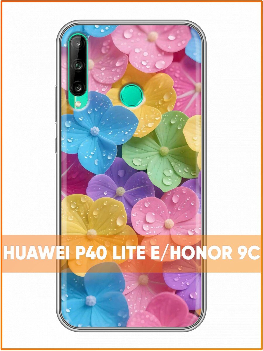 Чехол для Huawei P40 Lite E с принтом для женщин с цветочками (Хуавей П40 Лайт Е)
