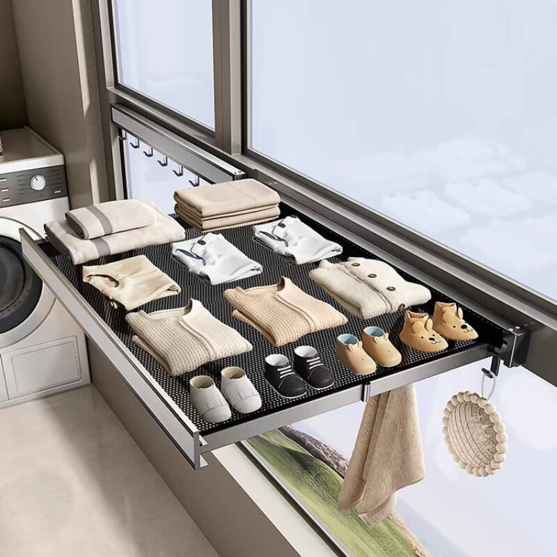 Раздвижные стеллажи / Сушильные стеллажи, подходящая для небольших квартир, экономит место.