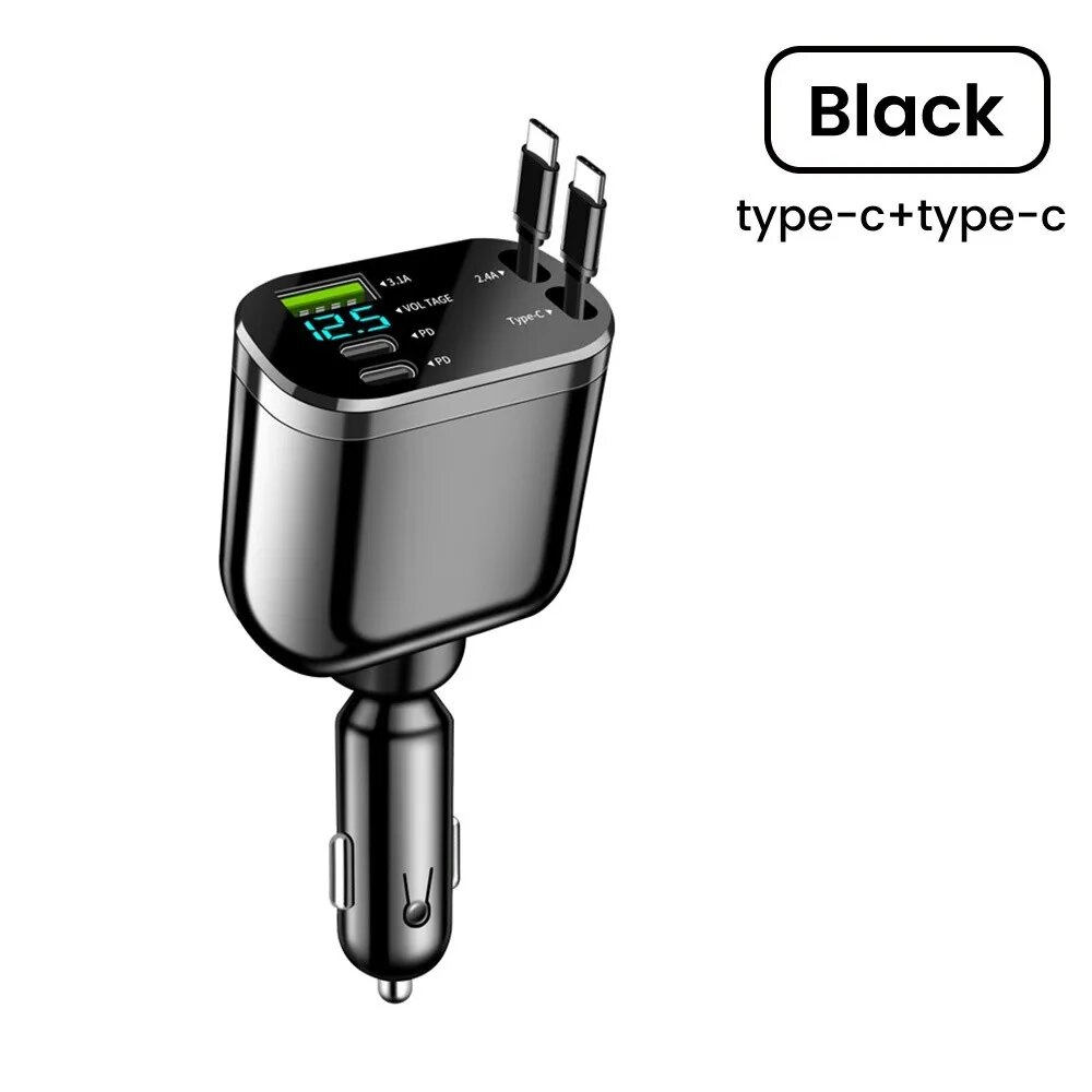 Автомобильное Зарядное Устройство Olaf 5-в-1 С Кабелем USB Type-C, Адаптер Быстрой Зарядки Для iPhone 15/14/13