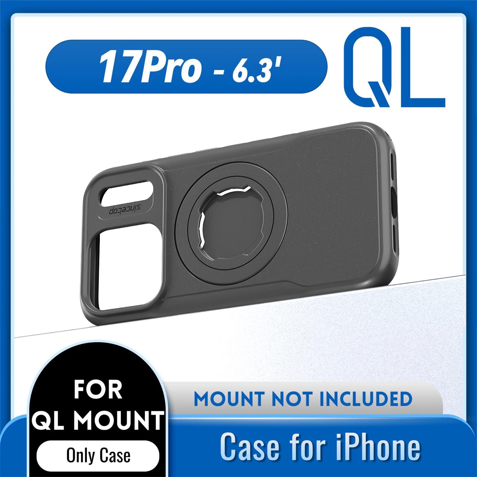 Чехол для iPhone 17 Pro, черный, для крепления Quick-Lock