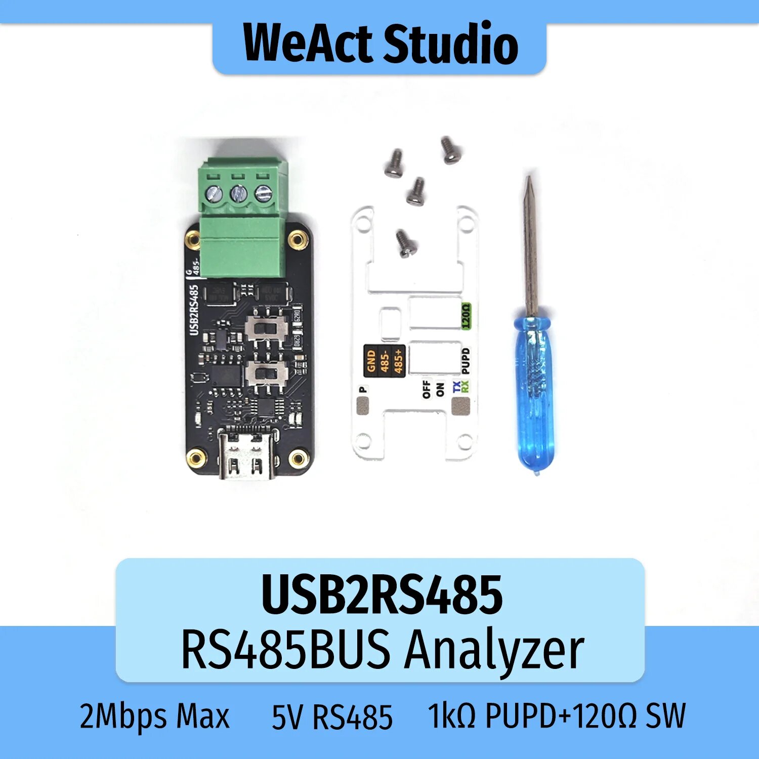 Модуль преобразователя USB в RS485 WeAct Studio CH340 Converter