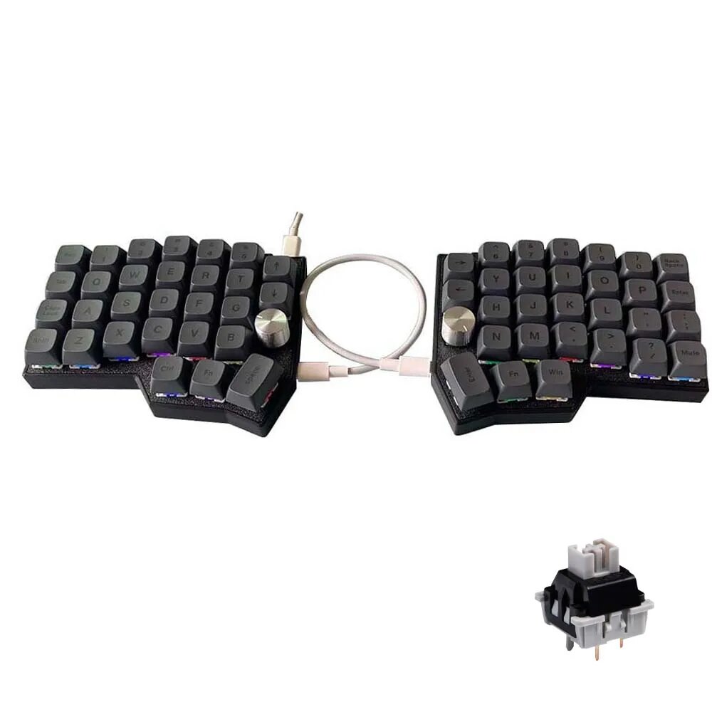 Corne 4×6 Программируемая механическая клавиатура Black Hifi version