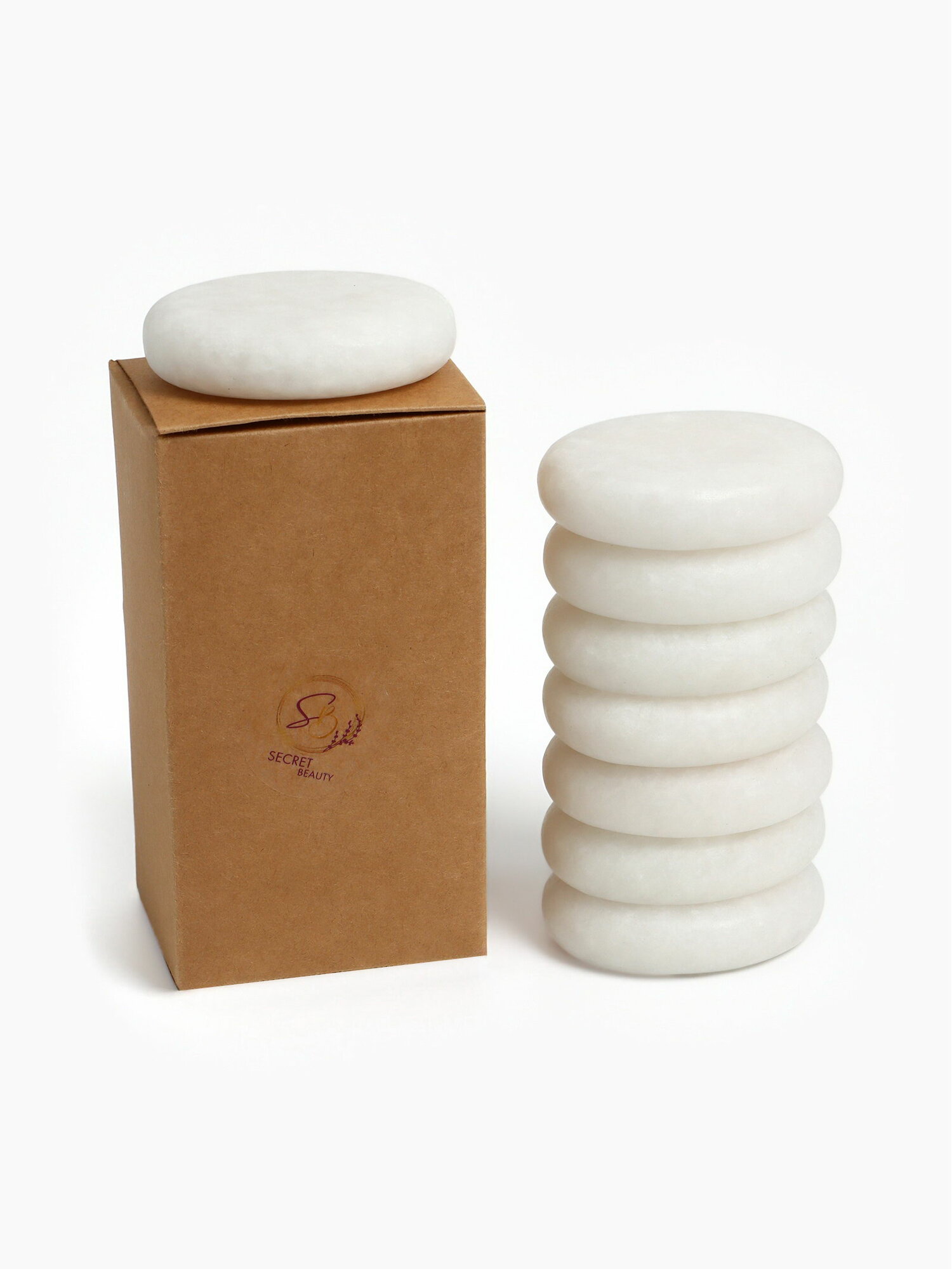 Камни для СПА 6x8 белый 8 шт, тип массажёра: массажный камень