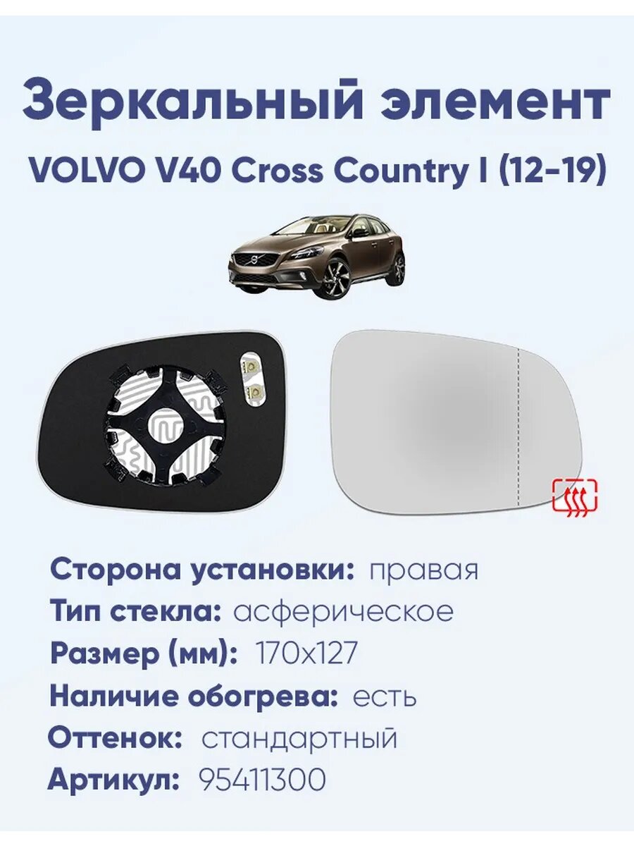 Зеркало VOLVO V40 Cross Country I (12-19) 95411300