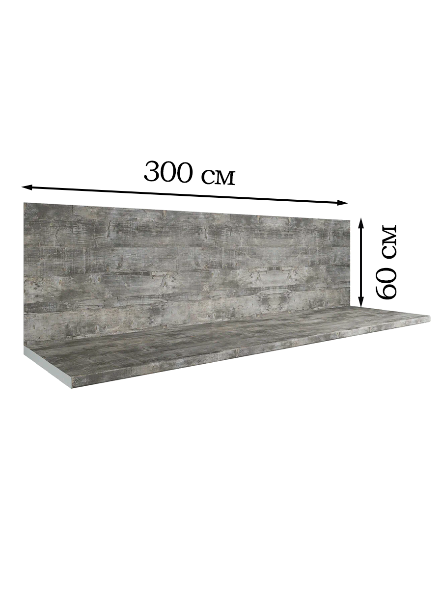 Фартук на кухню, стеновая панель МДФ (3000х600х4 мм), цвет олвуд