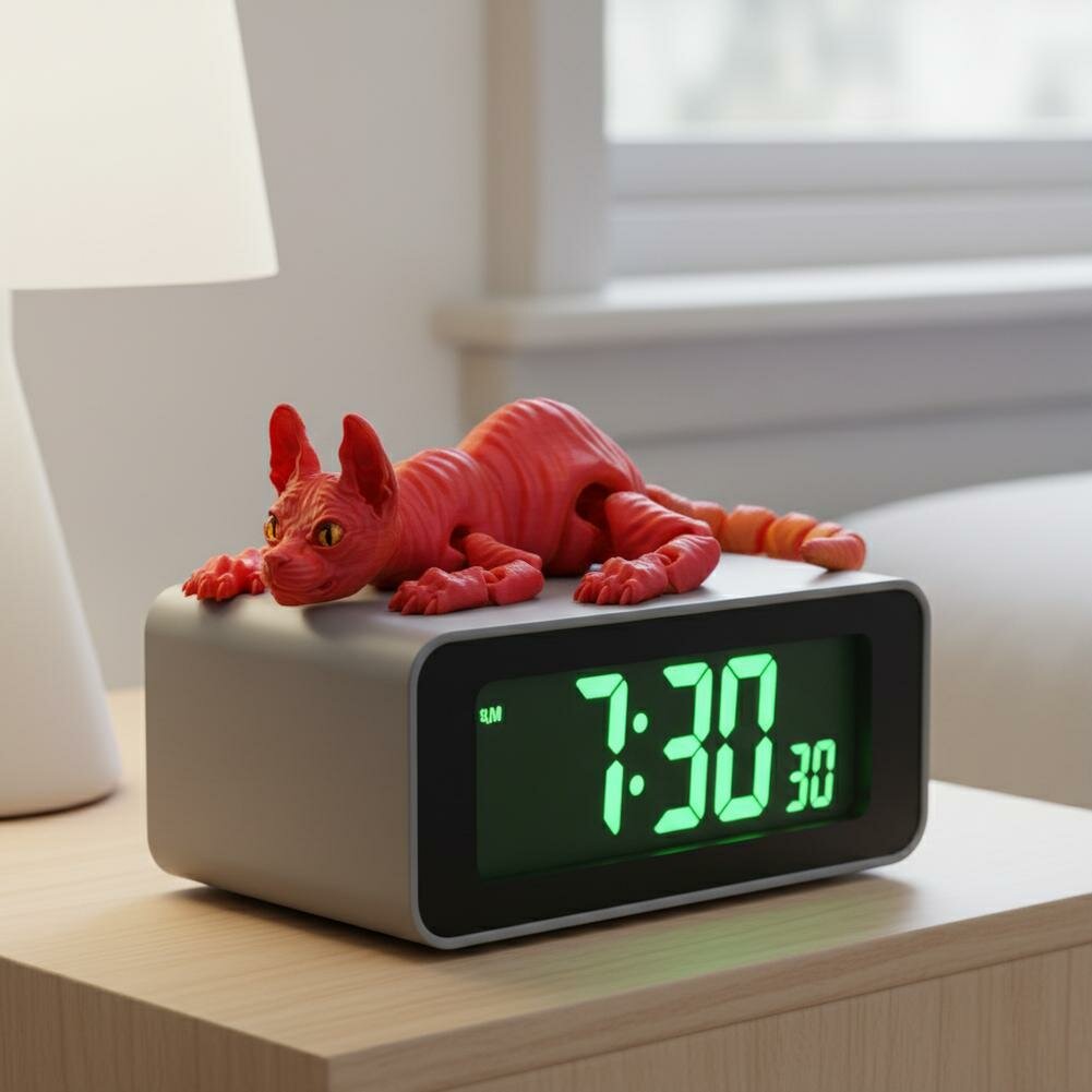 Сфинкс Котик Подвижный, Игрушка Антистресс, 3D-печать