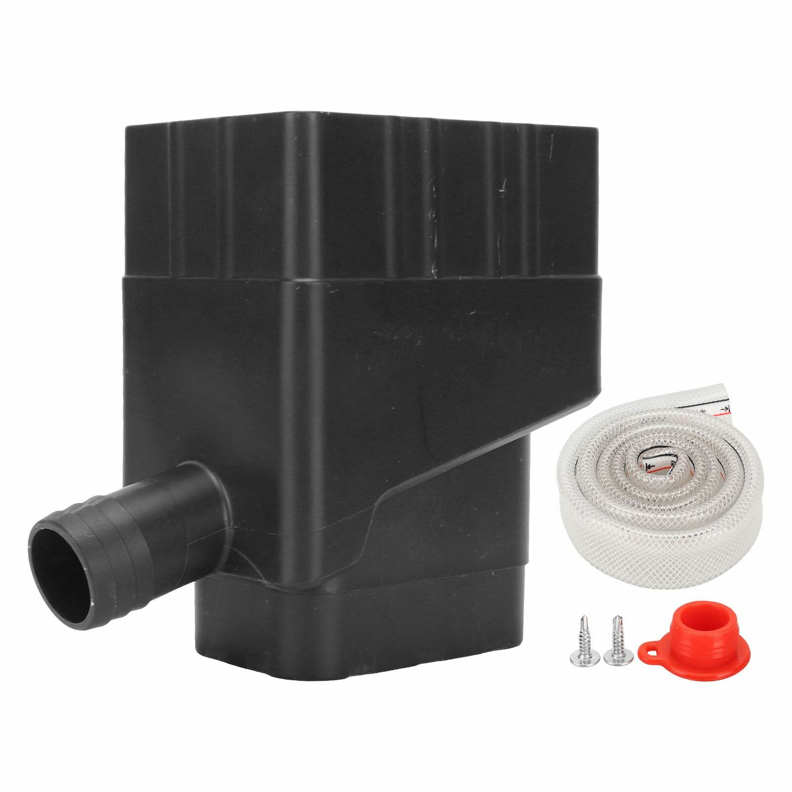 Система сбора дождевой воды Standard Downspout с разветвителем для соединения с шлангом 40 дюймов для лужайки и сада, черная