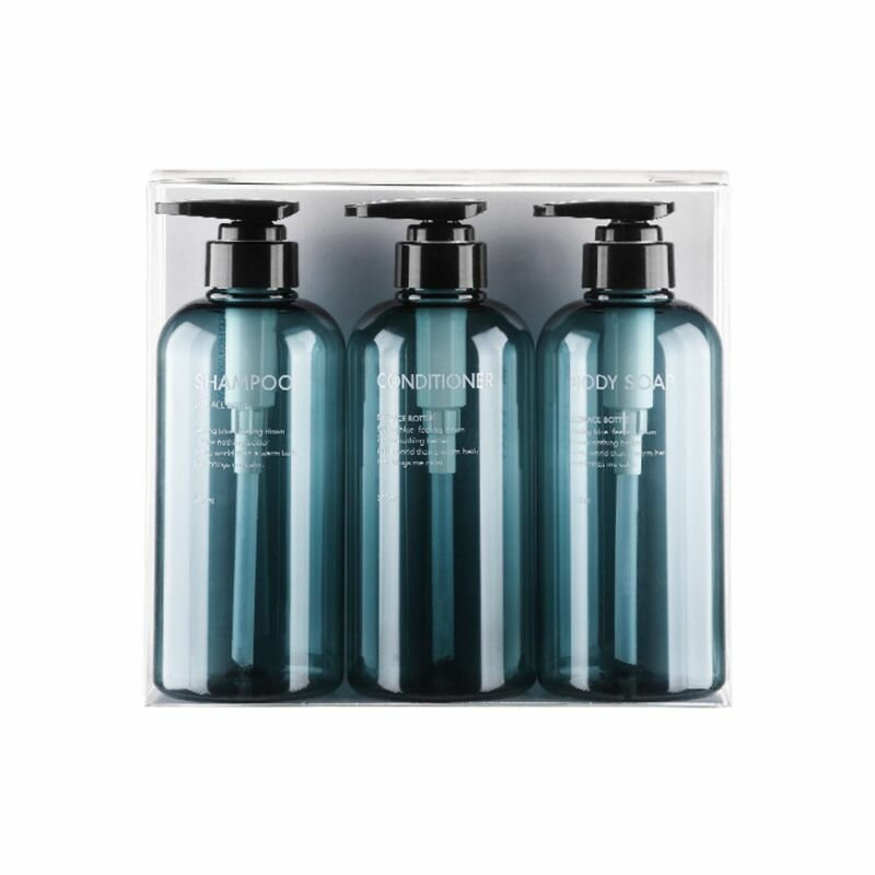 Набор бутылок для геля и шампуня, Синий