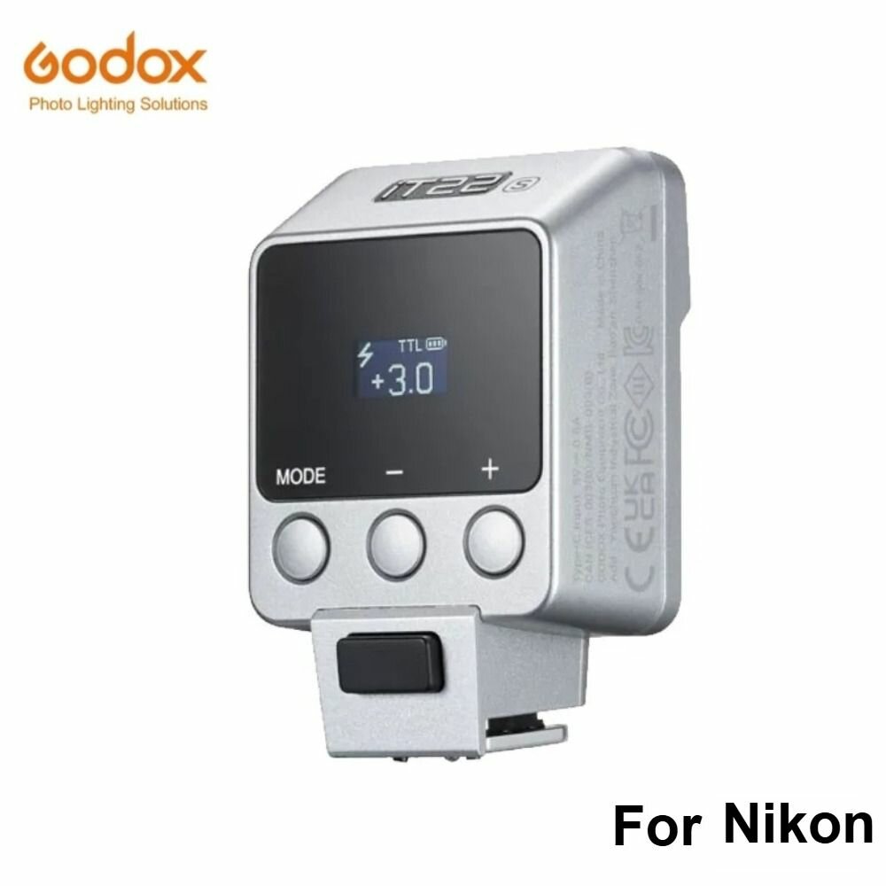 Godox iT22 TTL Автоматическая вспышка Легкая портативная с магнитными аксессуарами Рассеиватель с камерой Nikon