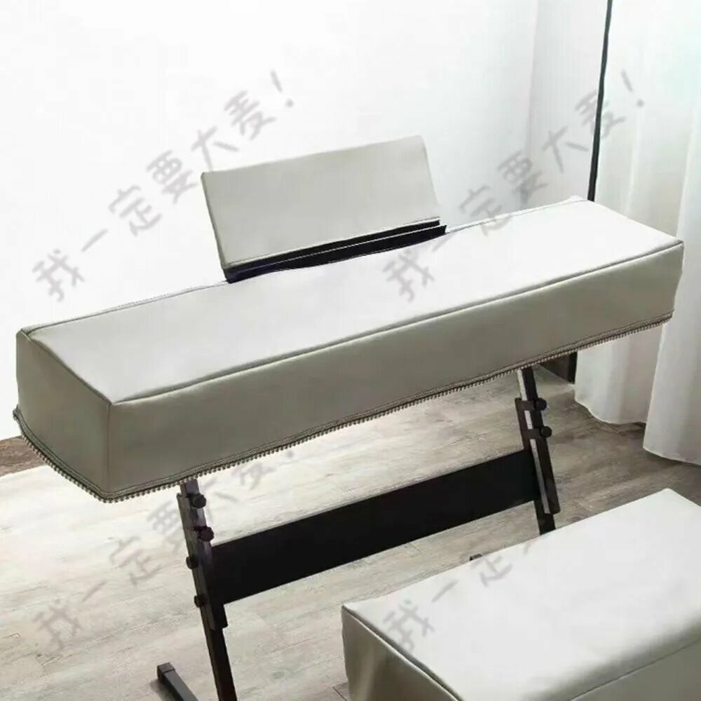 Чехол-накидка для цифрового пианино 88 клавиш фортепиано с выреза под Пюпитр, слоновая кость-.