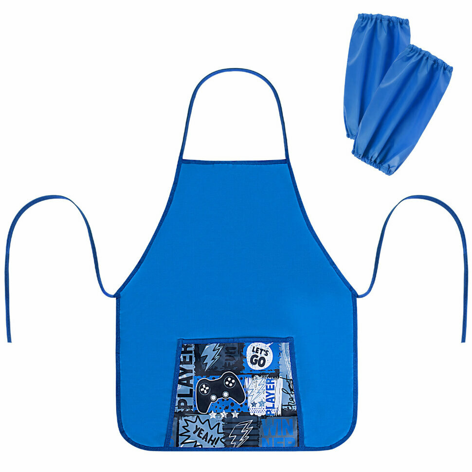 Накидка фартук с нарукавниками для труда пифагор, 1 карман, 46х54 см, "Press play", 272459, 272459