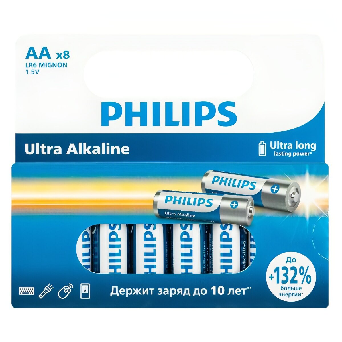 Батарея Philips LR6E8W/51 8 шт — фото 1