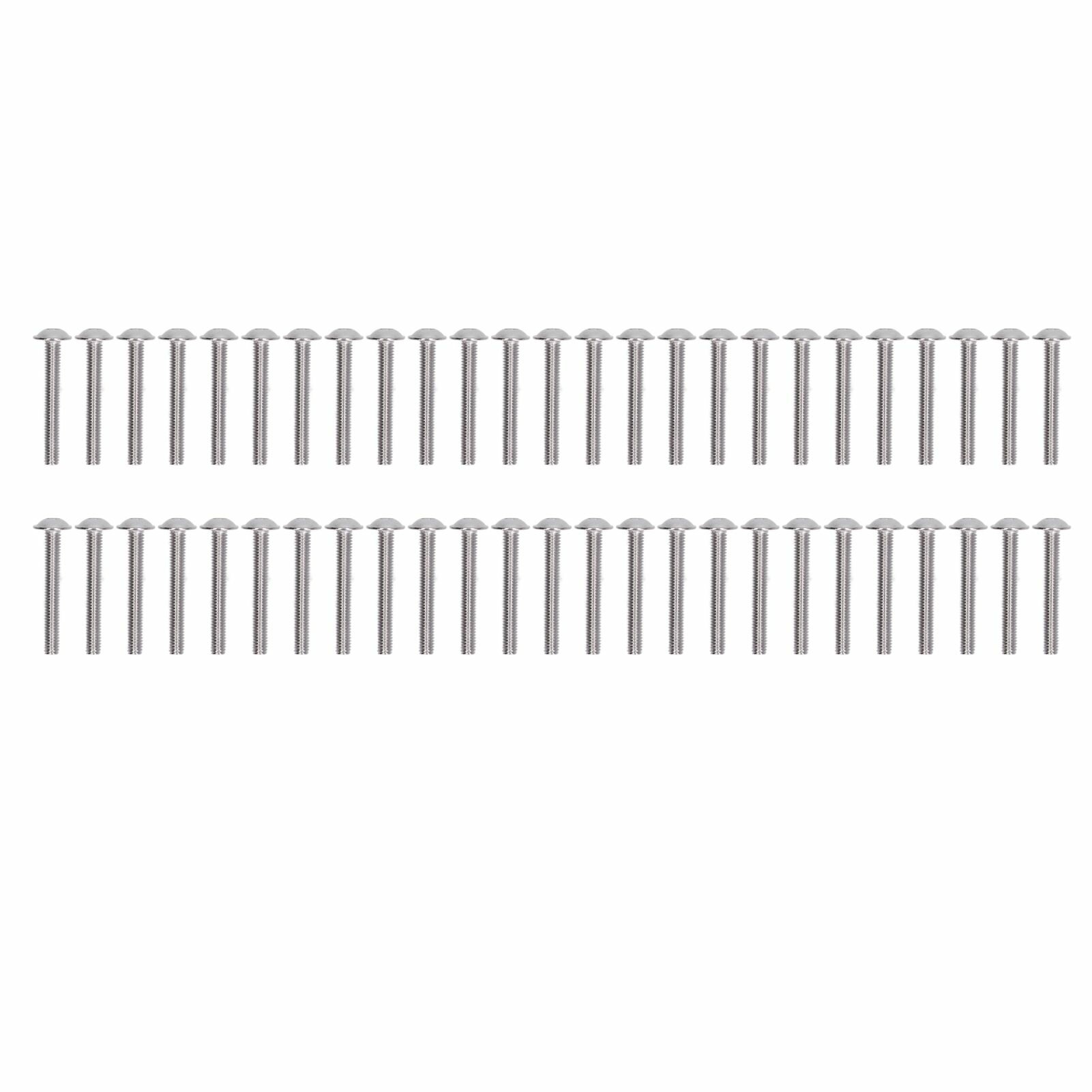 50 шт. Винты с полукруглой головкой с фланцем A2 70 из нержавеющей стали, комплект болтов с головками под торцевые ключиM4x30 мм