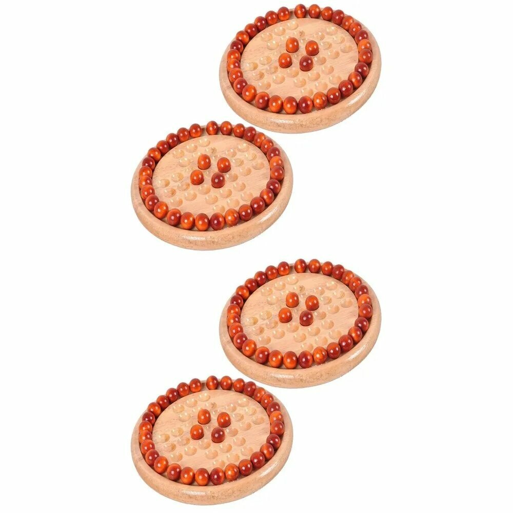 Деревянные настольные шахматы и игра пасьянс для детей, 4 комплекта в наборе