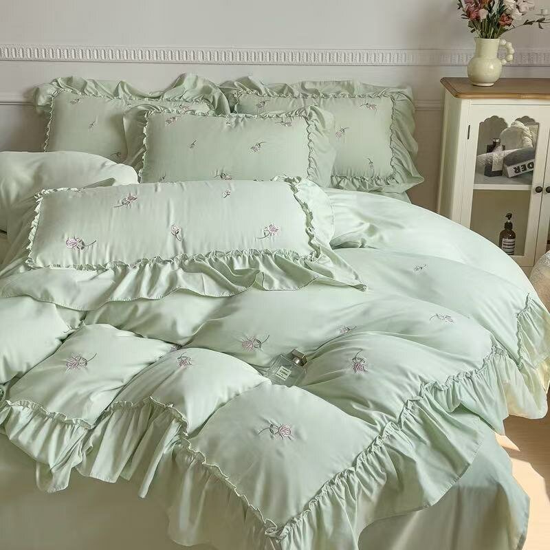 Комплект постельного белья "Хепберн", хлопок, 4 шт, Au Double , Черный