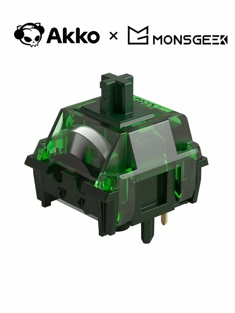 Akko x MonsGeek Green Fog Switches 5 Pins 60gf Тяжелый линейный переключатель с заводской смазкой, совместимы с механической клавиатурой MX (45 шт.)