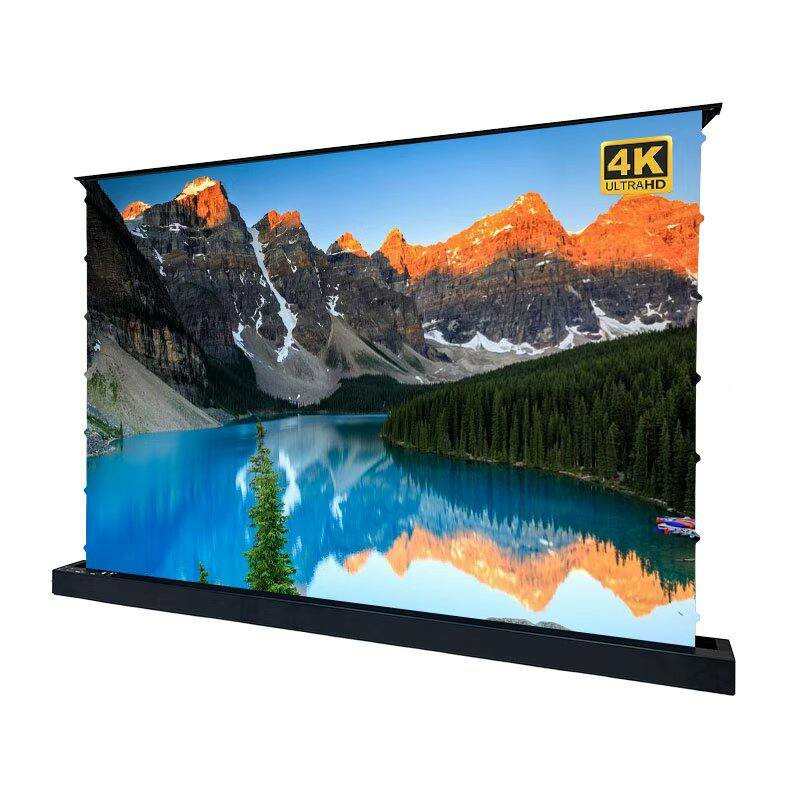 Экран для проектора S'OK для UST проектора 266x150 см, 4K, напольный c электроприводом, черный