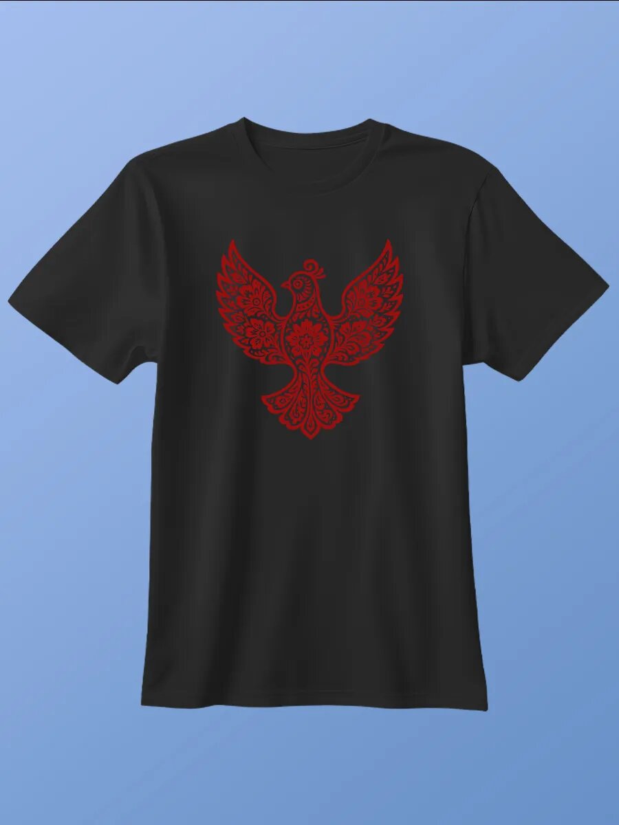 Футболка с принтом жар-птица славянский символ