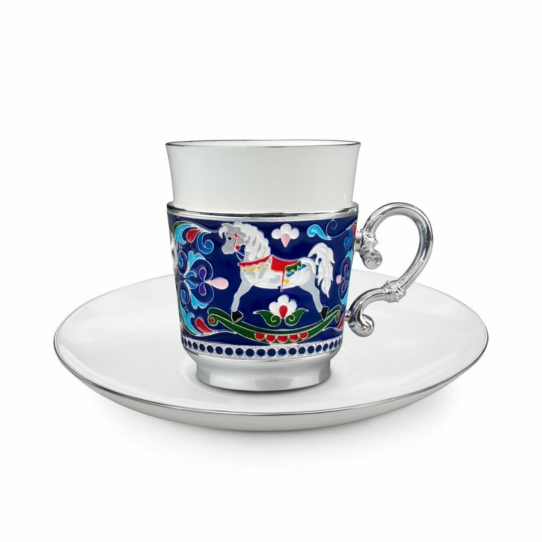 Набор кофейный из серебра 925