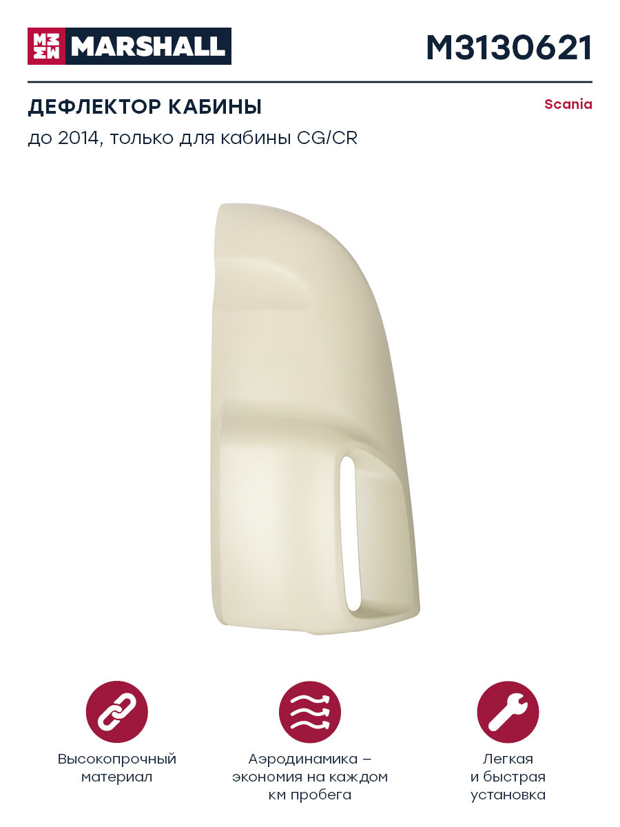 Дефлектор кабины пластик SMC прав SCANIA