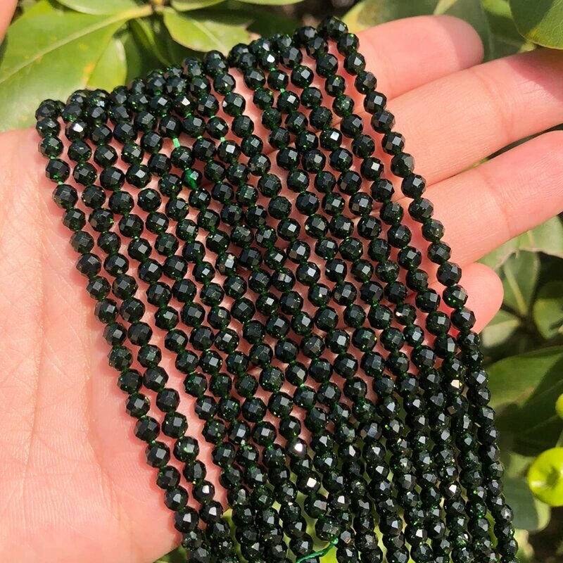 Куою круглые бусины из морганита 3mm 110pcs, Green Sand