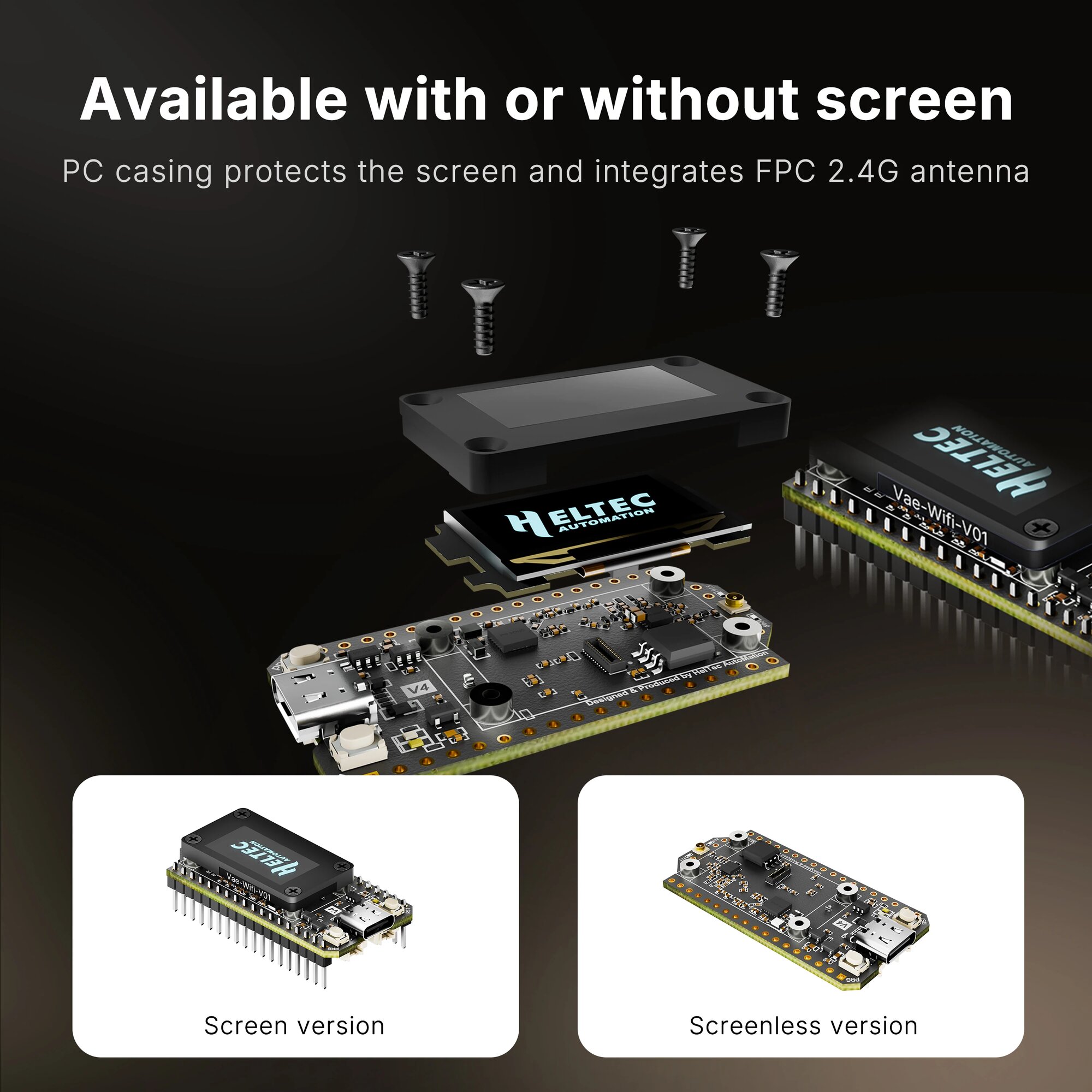 Heltec V4 LoRa 32 Dev-Board Screen with Case — фото 1