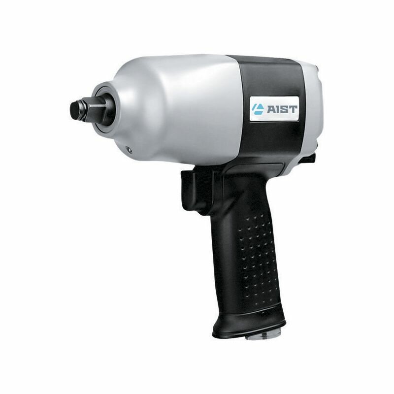 Гайковерт пневматический ударный (пневмогайковерт) 950 Нм 1/2 дюйма мощный AIST 90140967/KI-1450 для легкового автомобиля, гаража, шиномонтажа и автосервиса профессиональный композитный, Twin Hammer