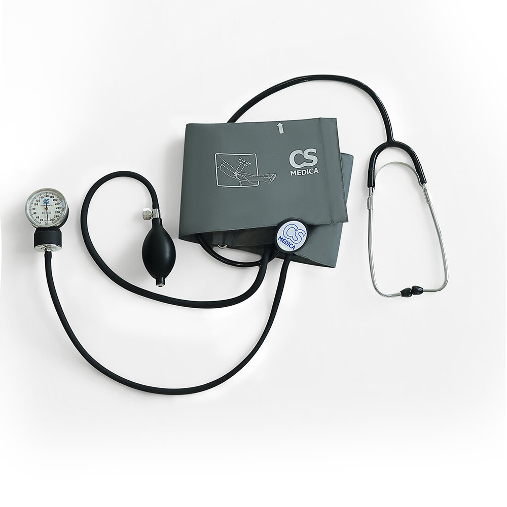 Тонометр механический CS Medica CS-115 G (со встроенным фонендоскопом)