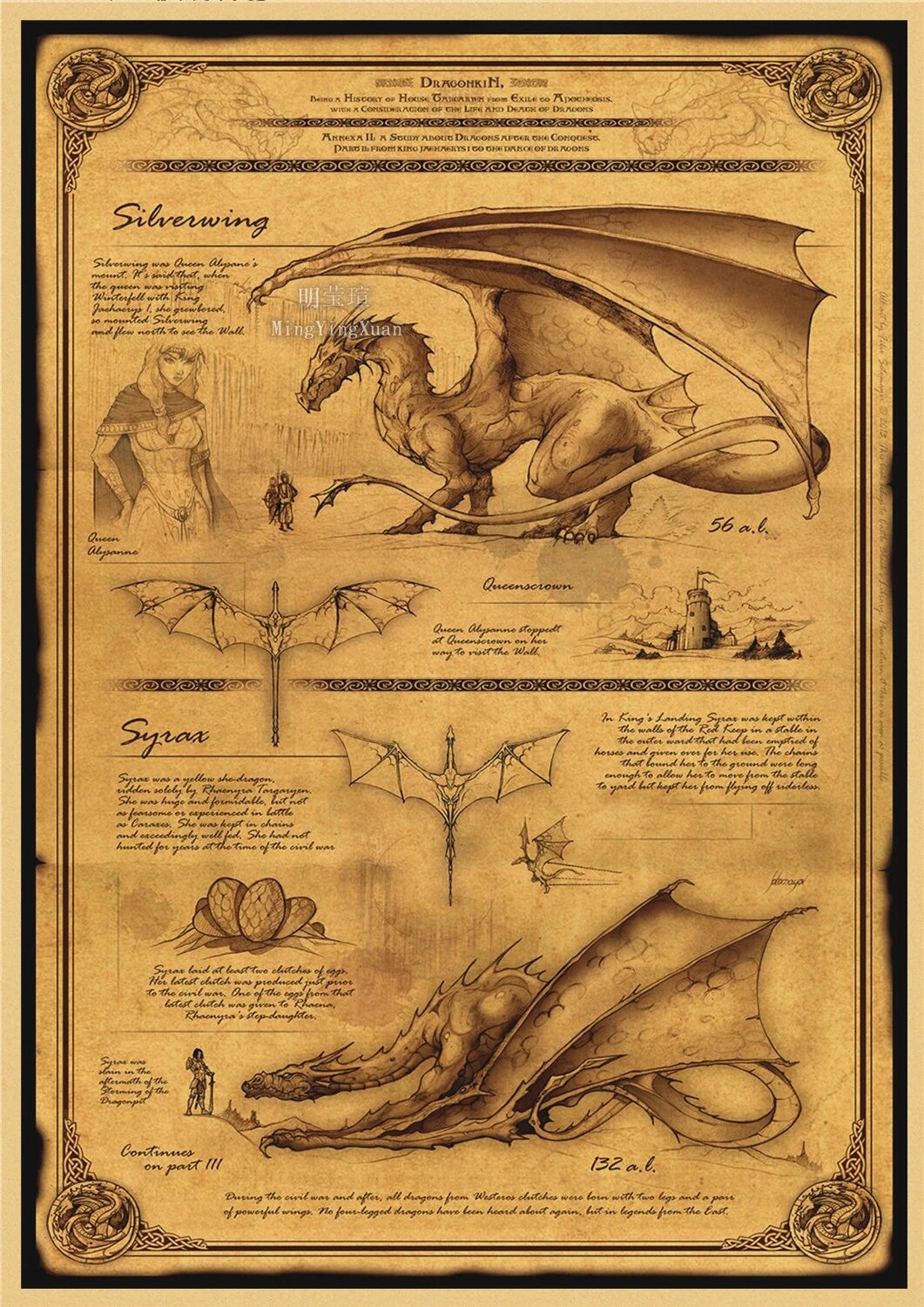 Плакат "Драконы Dungeons & Dragons" 30x20см, A4, цвет 10