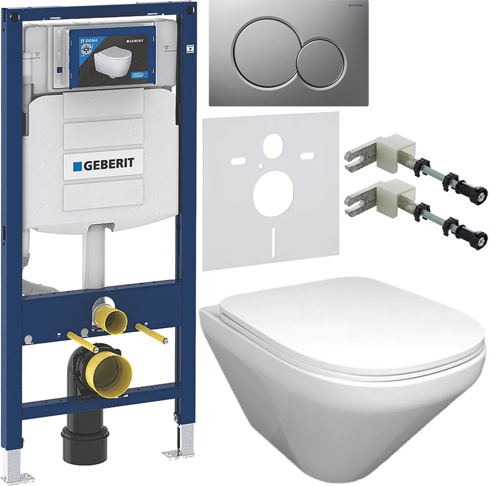 Комплект 6 в 1 Унитаз подвесной Jacob Delafon Modern Life E77725-0 / Сиденье E77168-0 с микролифтом / Инсталляция Geberit Duofix UP 320 111.300.00.5 (111.950.00.6), Кнопка Sigma 01 115.770. JQ.5 цвет