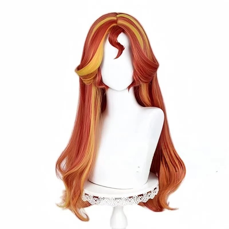 Синтетический парик Sunset Shimmer оранжевый, красный, желтый