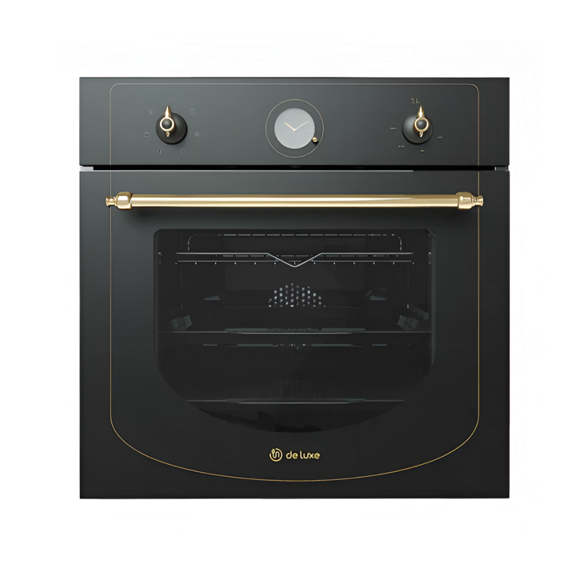 Встраиваемый духовой шкаф De luxe 6006.05 эшв-061, черный, мощность 2200Вт, 58л, 6 режимов, гриль, конвекция
