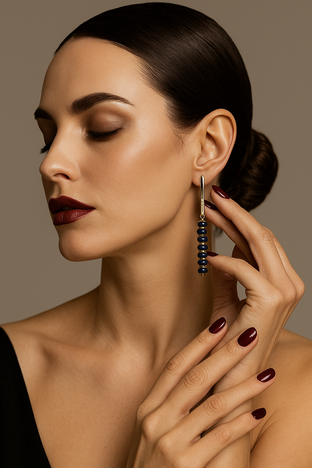 Серьги с подвесками, лазурит, фианит