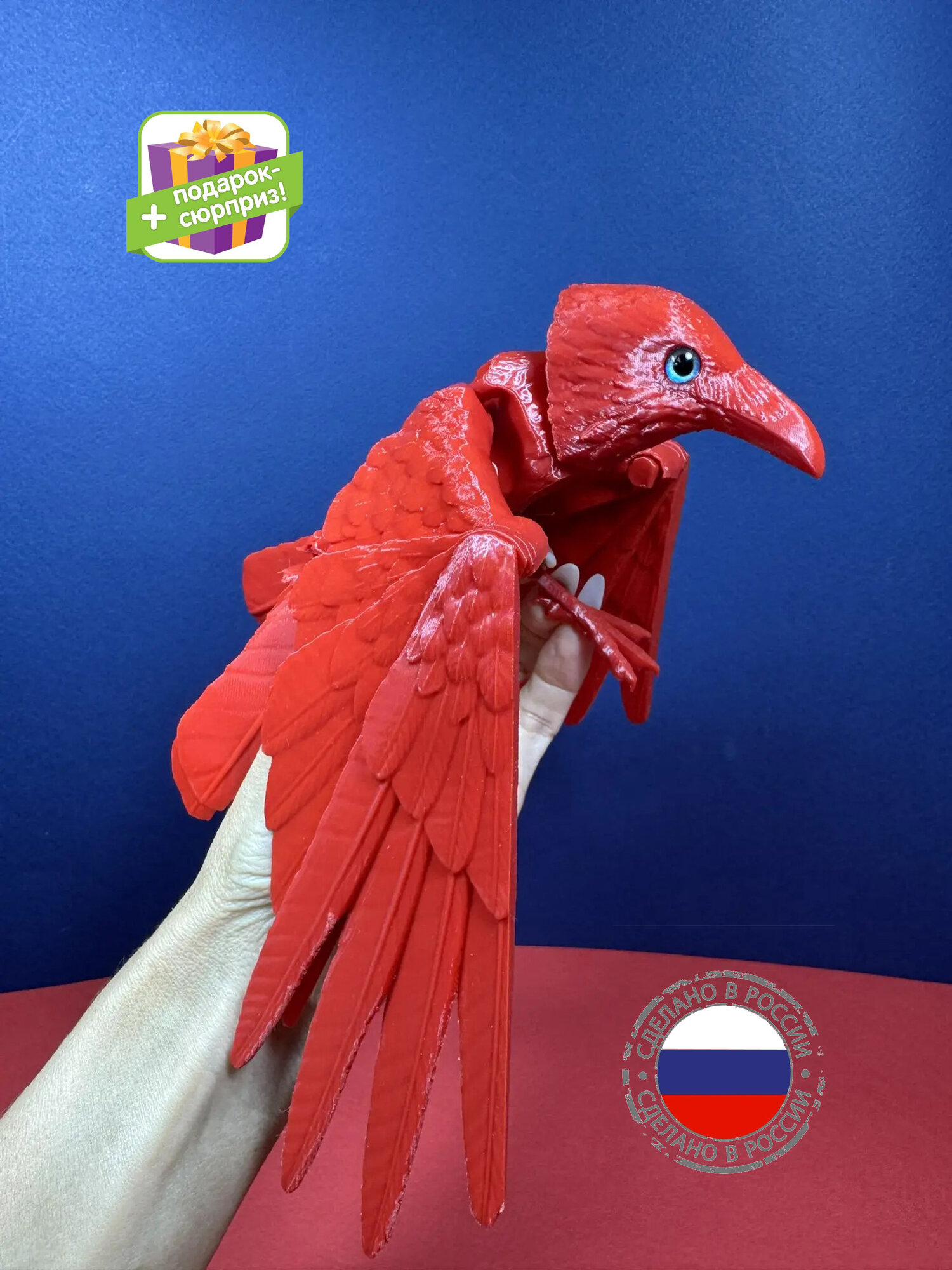 Игрушка 3D красный ворон