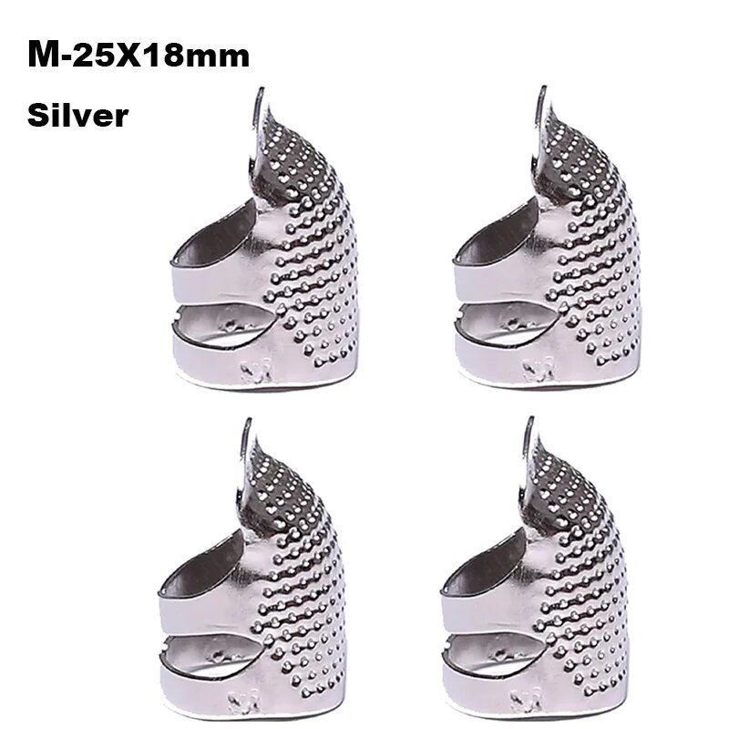 Набор из 3 антикварных колец-наперстков из нержавеющей стали M(25X18mm)-Silver