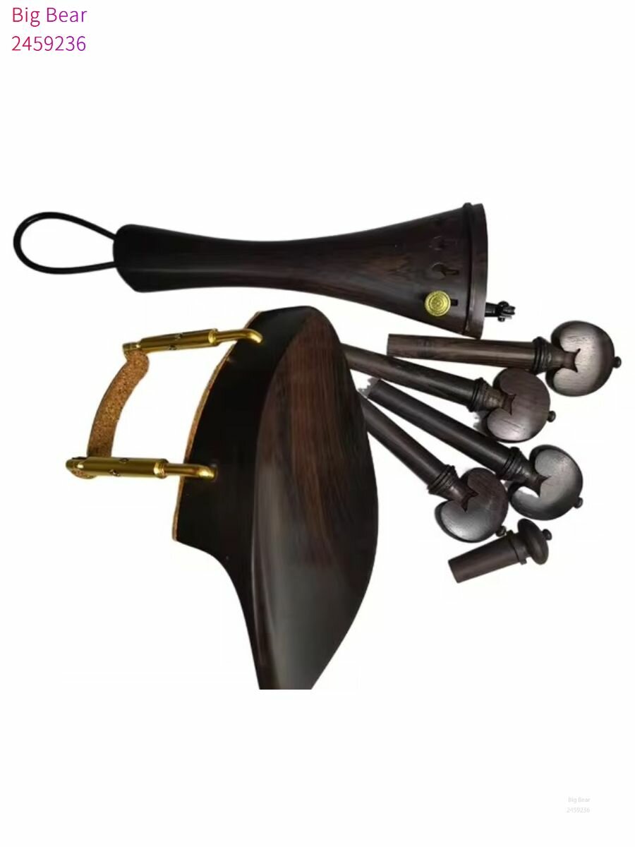 Подбородник, колки и струнодержатель с креплением жилки из эбенового дерева. Подходит для скрипки 4/4