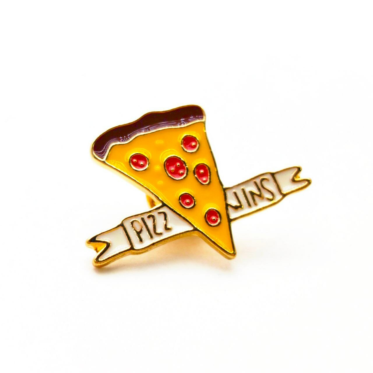 Значок для фанатов настоящего фастфуда "Пицца" / Желтый / 1 шт.