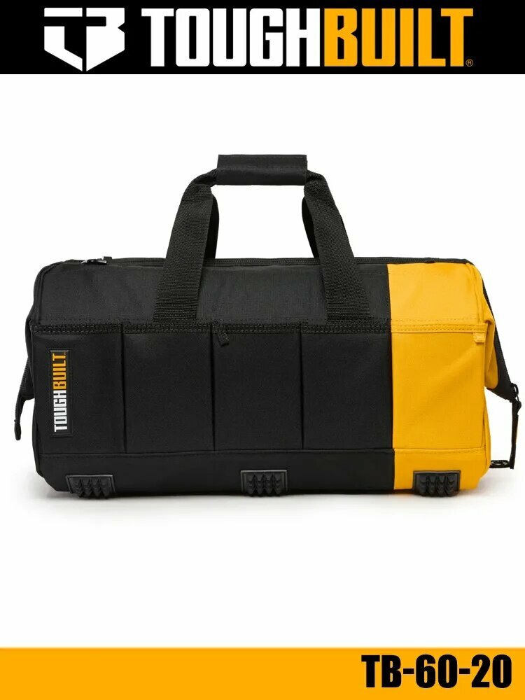 TOUGHBUILT TB-60-20 с Сумка для инструментов массивным горлом 20 дюймов, 51 карманом, усиленной конструкцией заклепок, прочная и долговечная