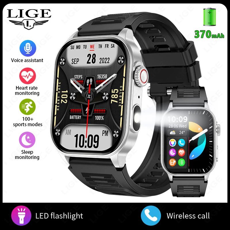 Smart Watch For Men Women 2.01" HD Display Health Monitor Sports Fitness Watches AI Voice Bluetooth Call Man Smartwatch New