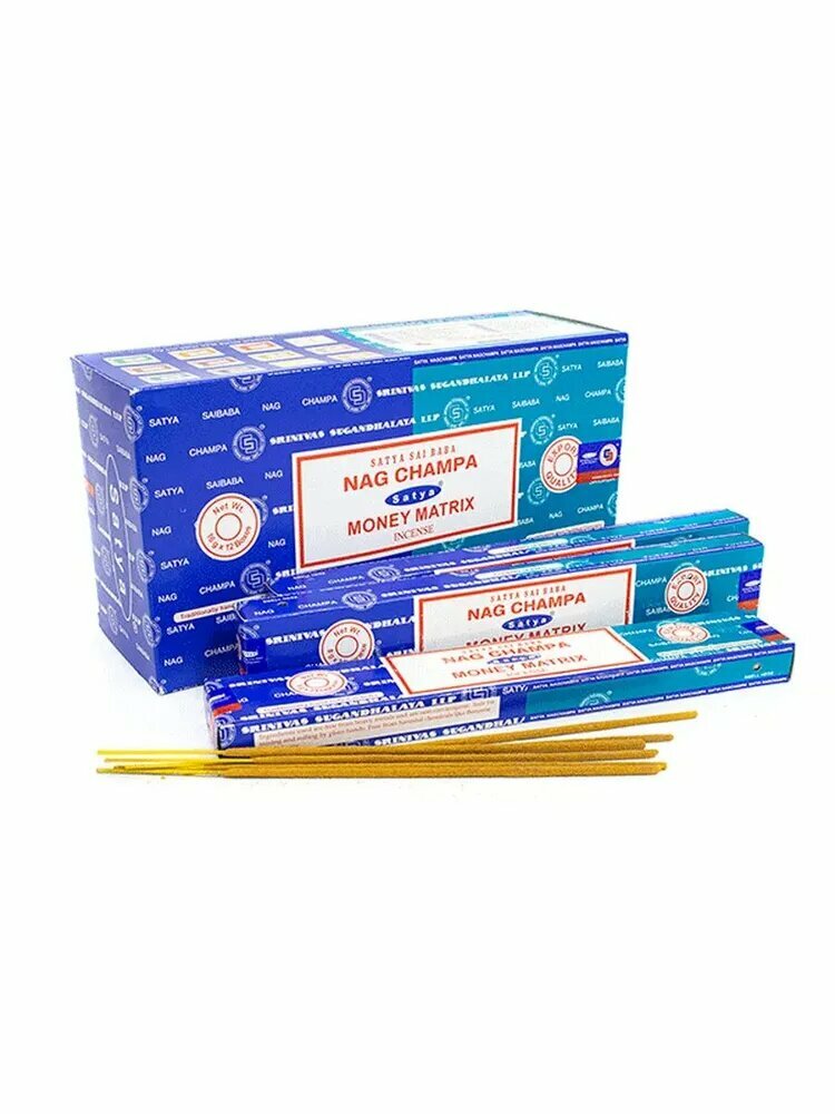 Благовония Денежная Матрица Nag champa Money Martix, 12 шт