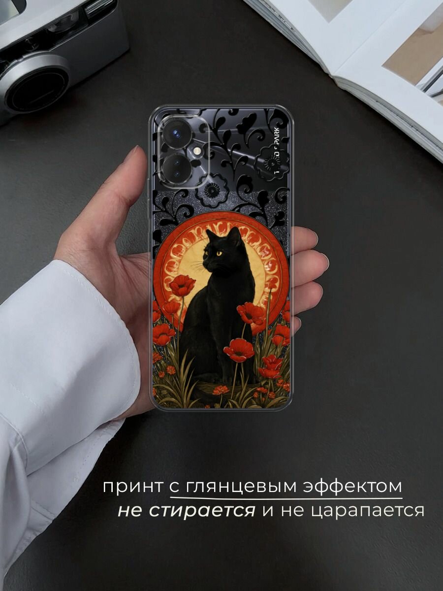 Чехол на Tecno Spark 9 Pro / Техно Спарк 9 Про с принтом Кот в маках — фото 1