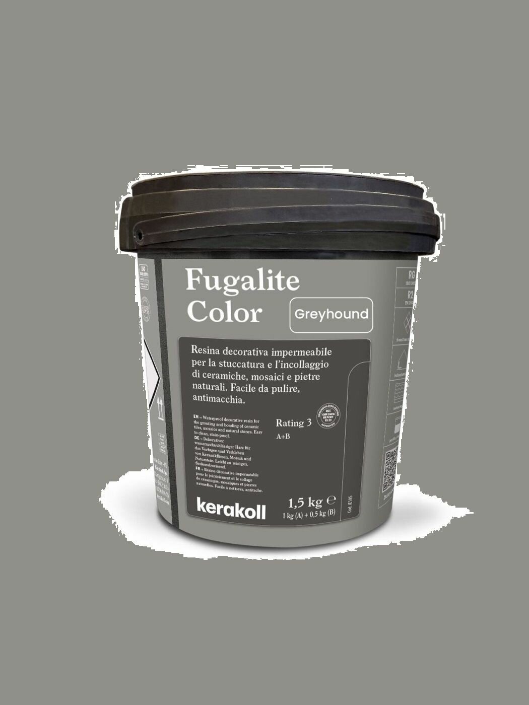 Затирка двухкомпонентная Kerakoll Fugalite Color (1,5кг) Greyhound