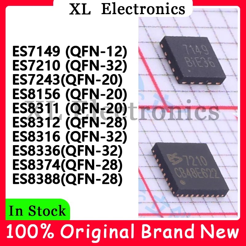 Электронные компоненты ES8336 ES8374 ES8388 ES7149 ES7210 ES7243 ES8156 ES8311 ES8312 ES8316 ES8388 QFN-28