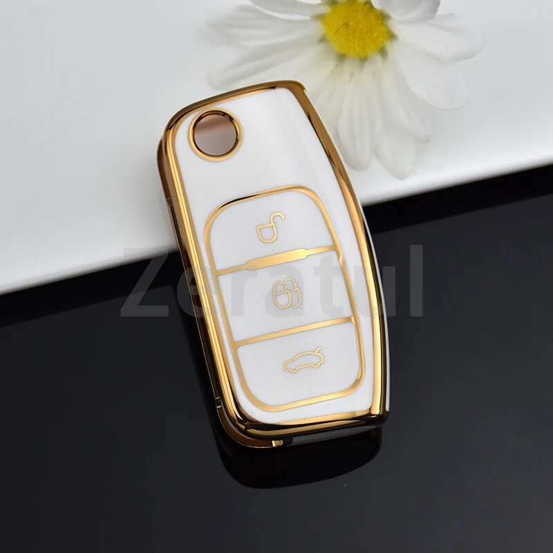 Брелок из ТПУ, автомобильный мягкий складной чехол для ключей, полное покрытие для Ford Focus 2 Falcon Escape Galaxy Kuga B-Max C-Max Ecosport Fiesta