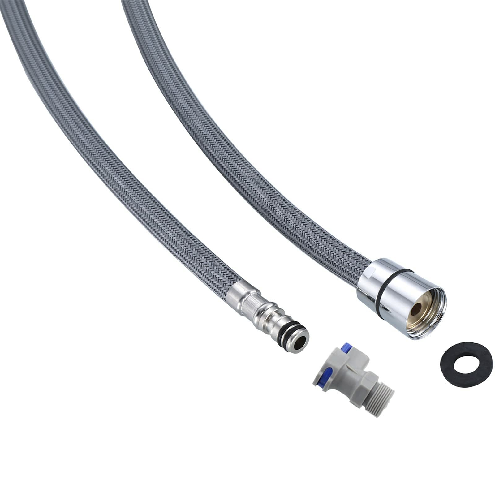 Ремонтный шланг для кухонного смесителя вынимаемый (1.5 метра, тип быстрого соединения), шланг для замены кухонного смесителя, раздвижной (вставной, 1.5 метра), в комплект входят: 1*1.5м шланг (с аксессуарами)