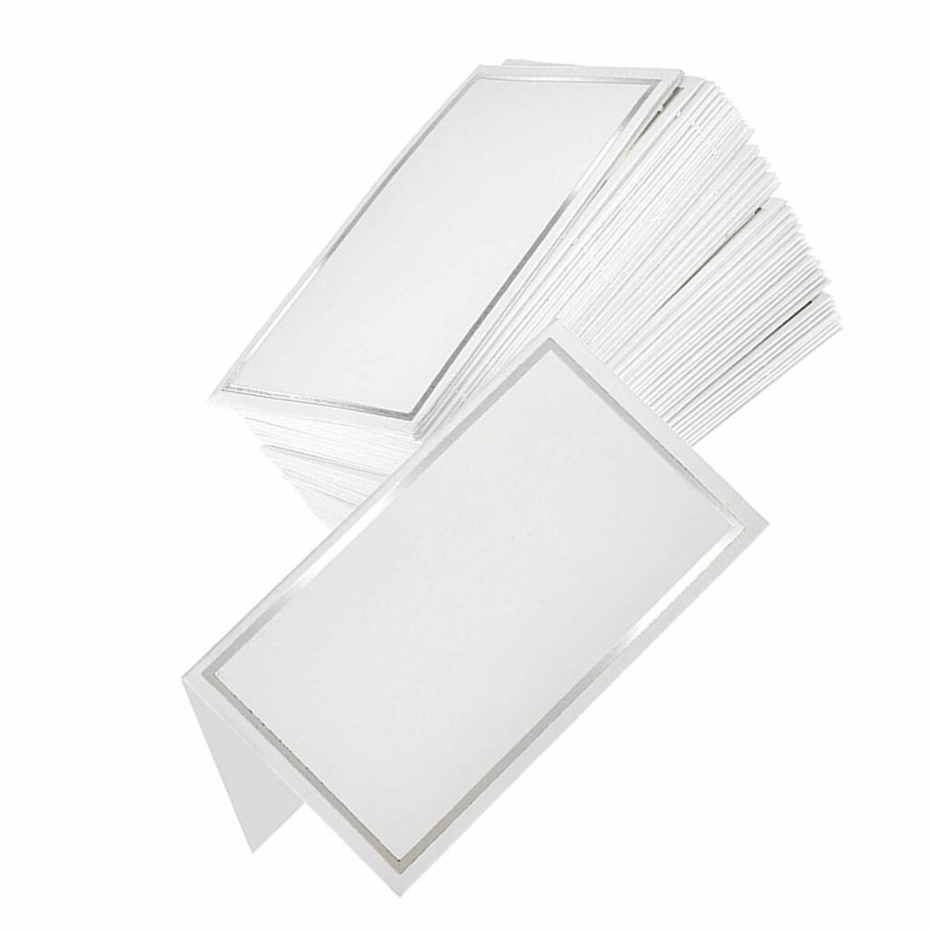 Стильные карточки рассадки, Пустые с небольшим названием для собраний, Упаковка из 50 штук