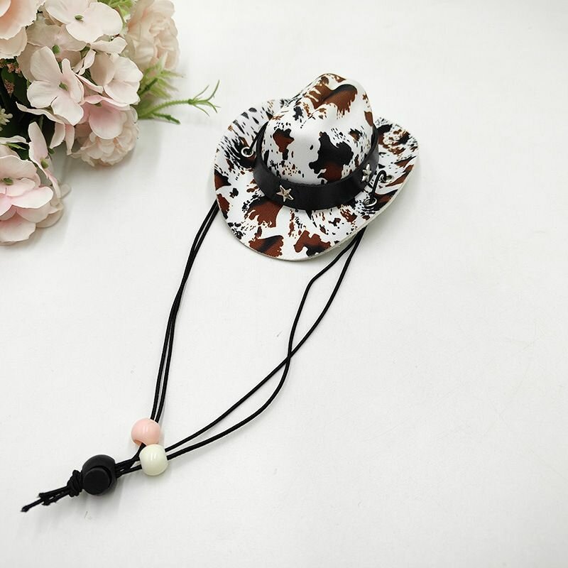 Ковбойская шляпа для питомцев Стильная мини-шляпа в западном стиле для собак и кошек