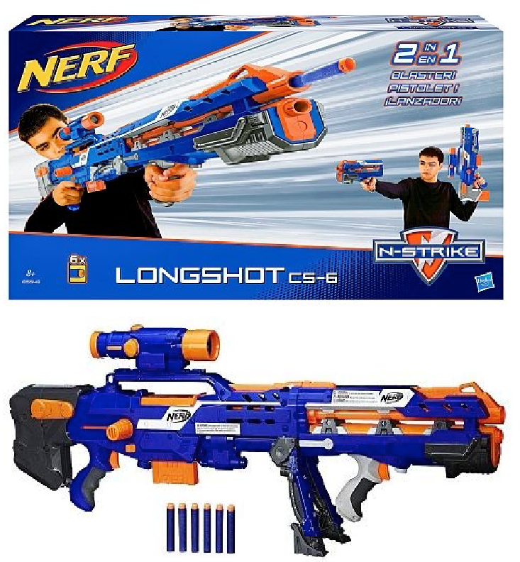 Бластер Нерф Элит Лонгшот (2 в 1) - Nerf N-Strike Elite Longshot CS-6 B5540