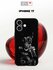 Черный матовый чехол на Apple iPhone 17 / Айфон 17 с принтом Доберман